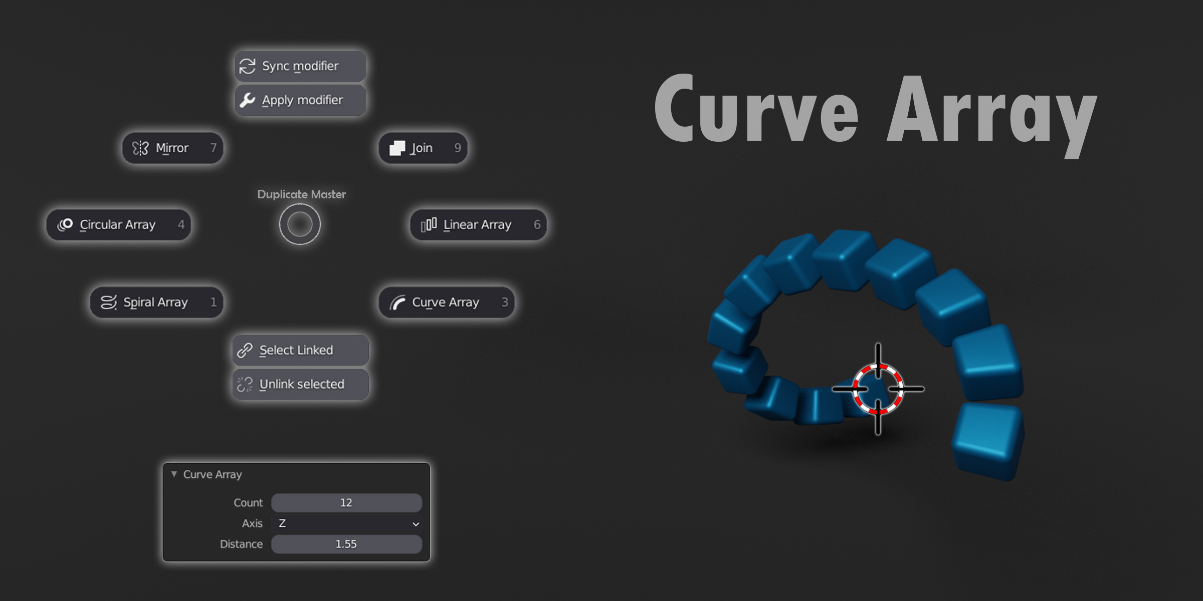 Duplicate Master 2.01 : Circular, Linear array and Mirror Tool ...