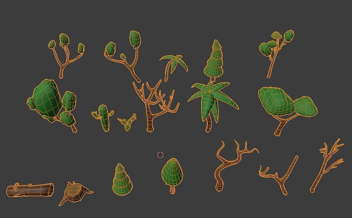 Stylized Trees Pack - Superhive (formerly Blender Market)
