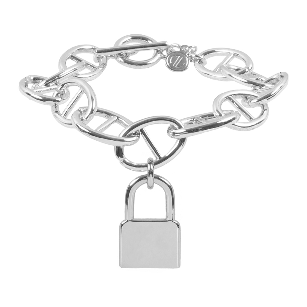 Personalized Padlock Chain Bracelet