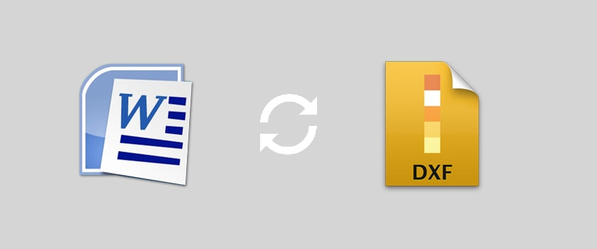 How to import a Word text into a DXF file