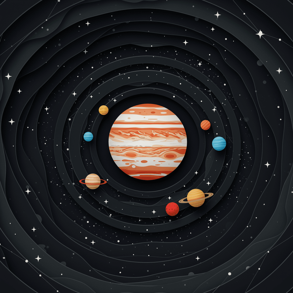 Layered Solar System Art - An AI Creation on Prompt Mine