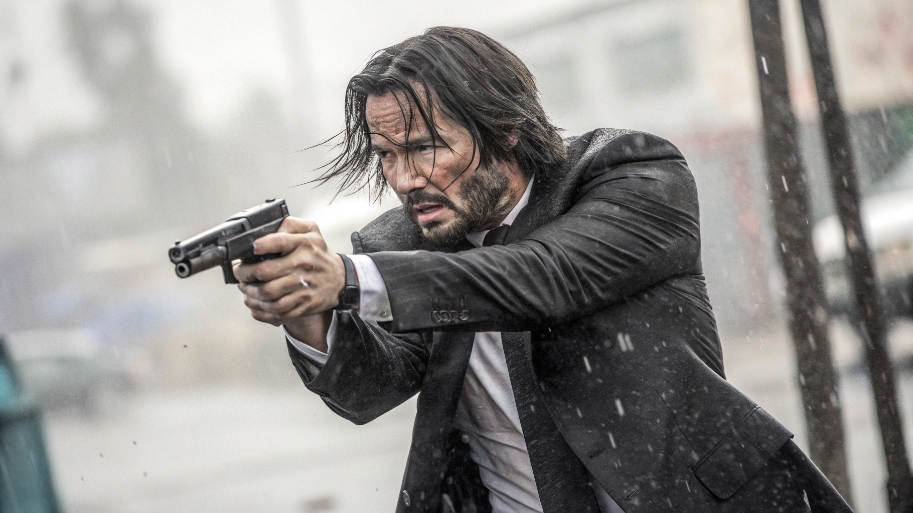 Keanu Reeves as John Wick (Pencil Sketch) - An AI Creation on Prompt Mine