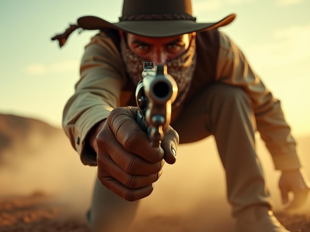 Prompt: Cowboy Showdown