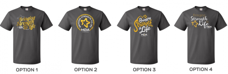 Cast your vote for the 2017 MDA Muscle Walk t-shirt design - Muscular ...