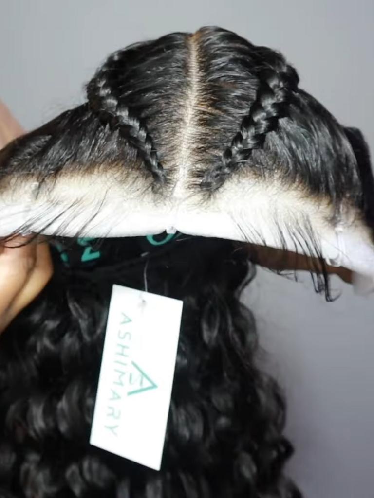 Pre Braid with Pre Baby Hair 10x6 Parting Max Pre Cut Transparent Lace ...