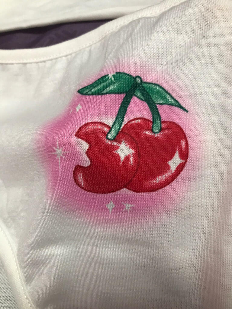 White Cherry Print Cropped Tank Top And Cheeky Panties Set – IRHAZ