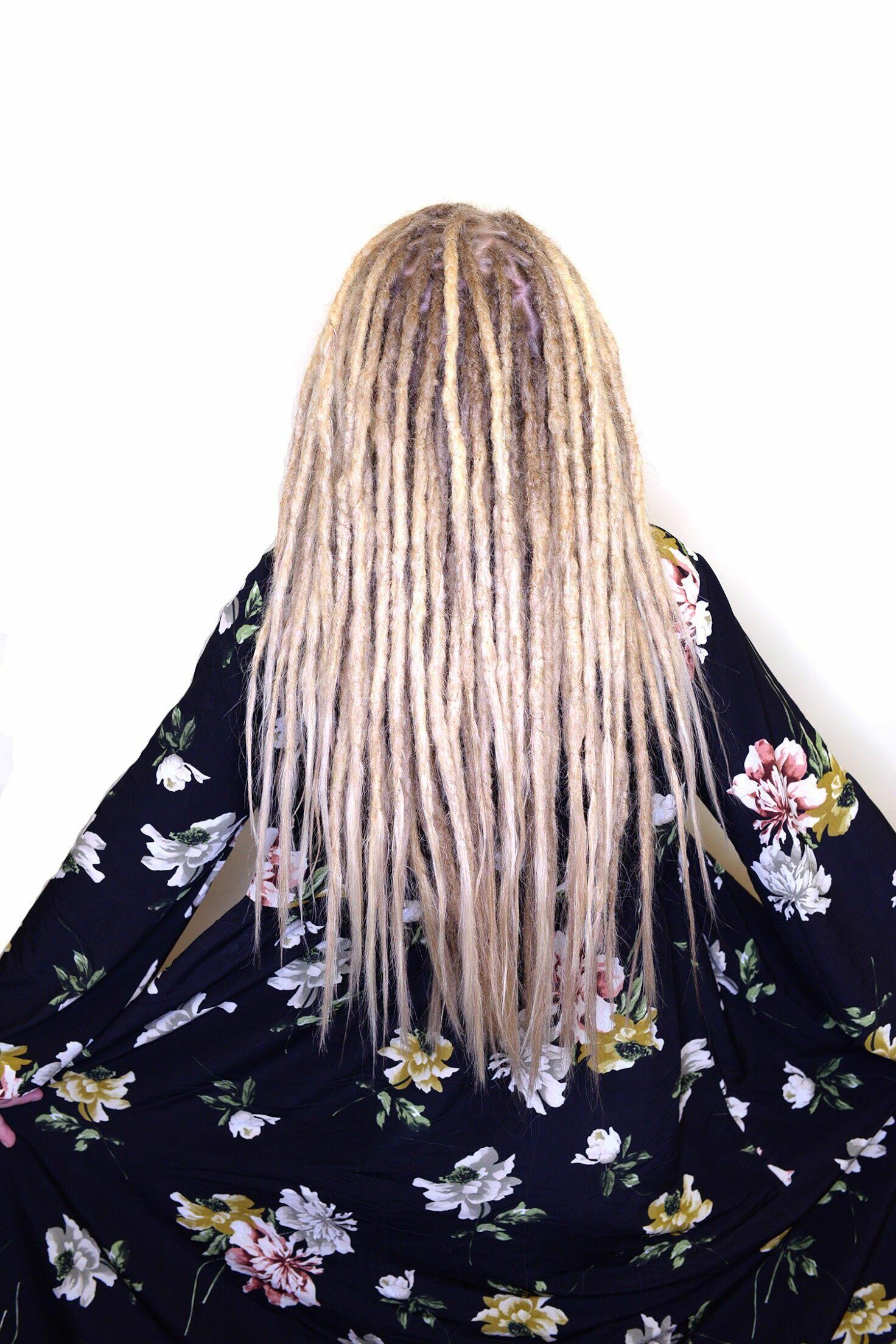 24 Inch Thick 1cm Synthetic Dreadlock Extensions Single Ended Fake ...