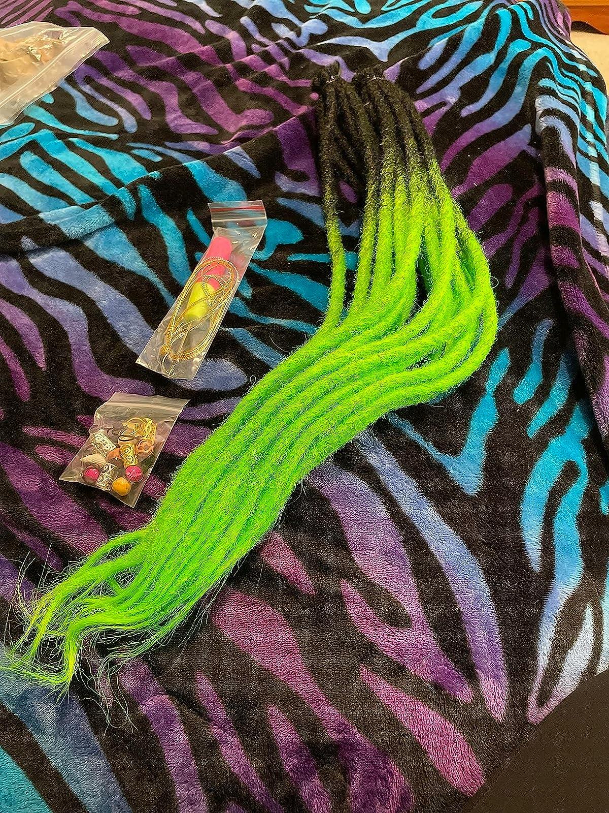 24 Inch Thick 1cm Synthetic Dreadlock Extensions Single Ended Fake ...