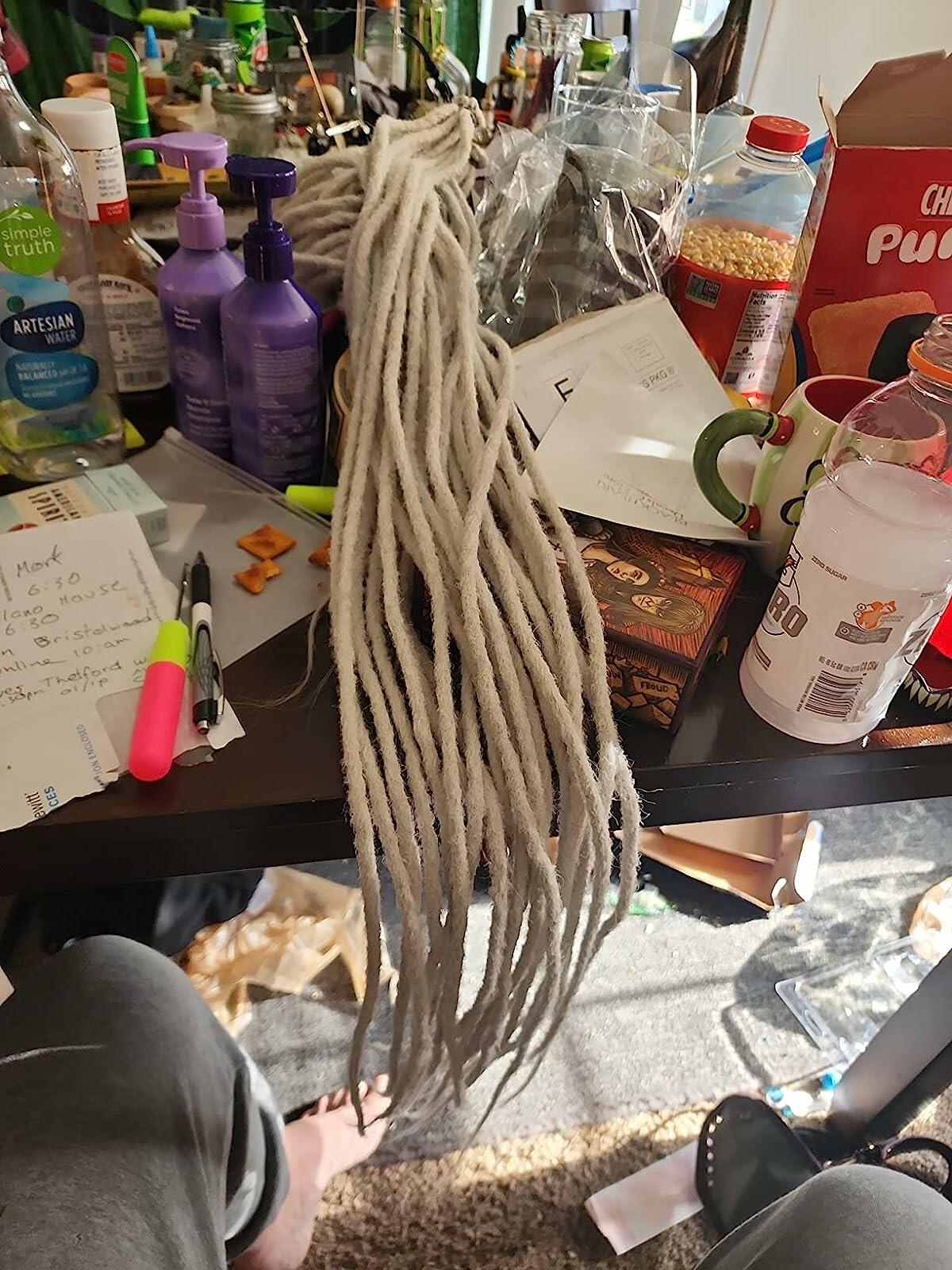 Kraler 36 Inch Long Dreadlock Extensions Thin 0.6cm SE Fake Dreads ...