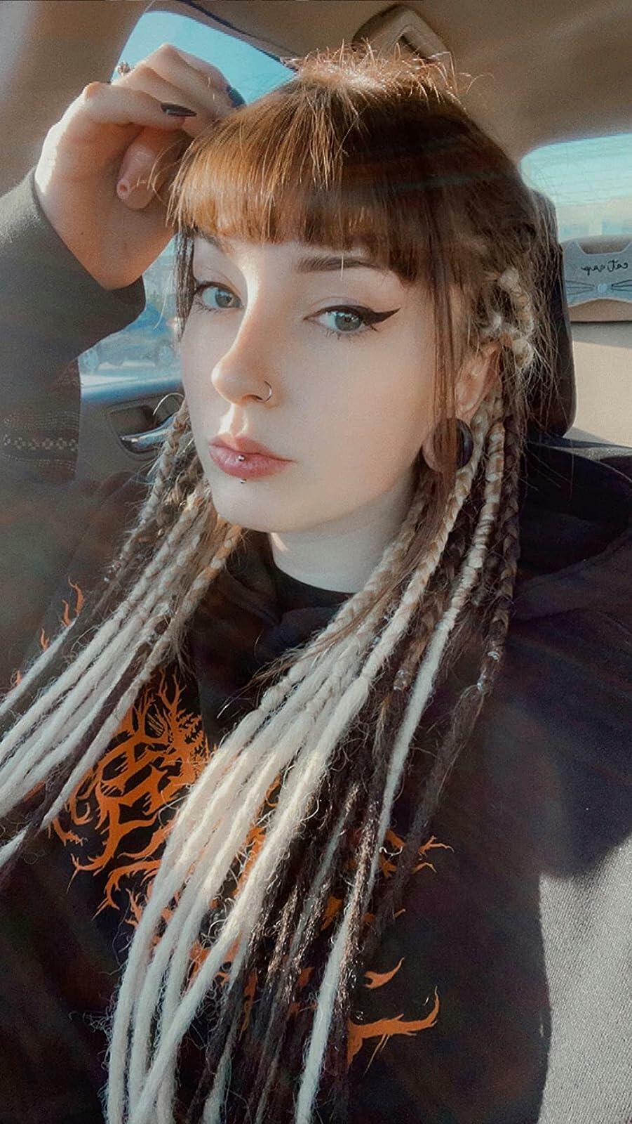 Kraler 36 Inch Long Dreadlock Extensions Thin 0.6cm SE Fake Dreads ...