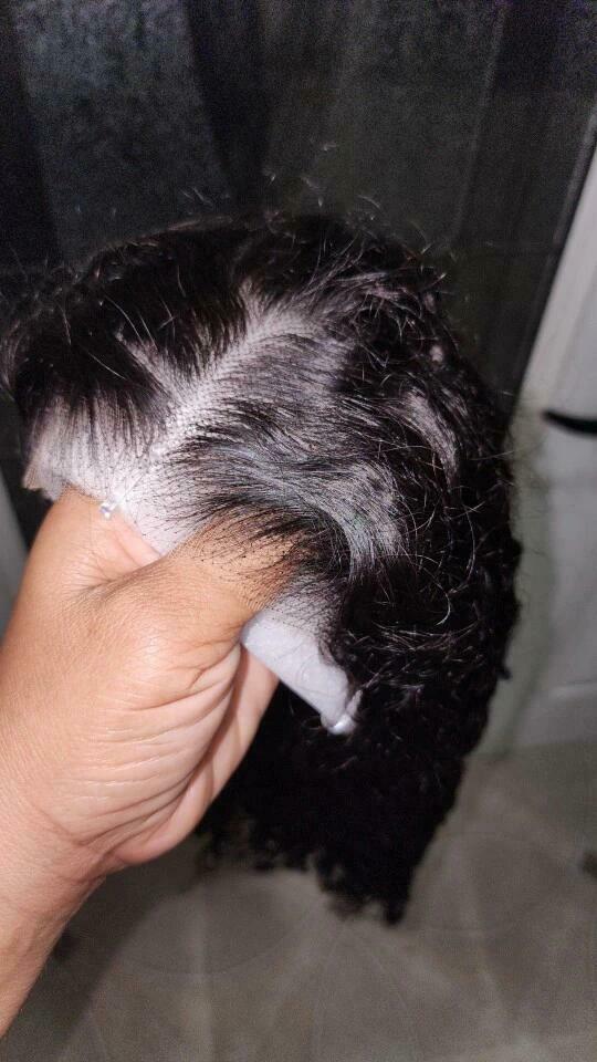 Pre-plucked Kinky Curly PPB Wear Go Human Hair Wigs Pre-cut Bleached K ...