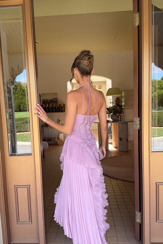 Amara Halter Dress - Dusty Mauve Purple – OmorFos