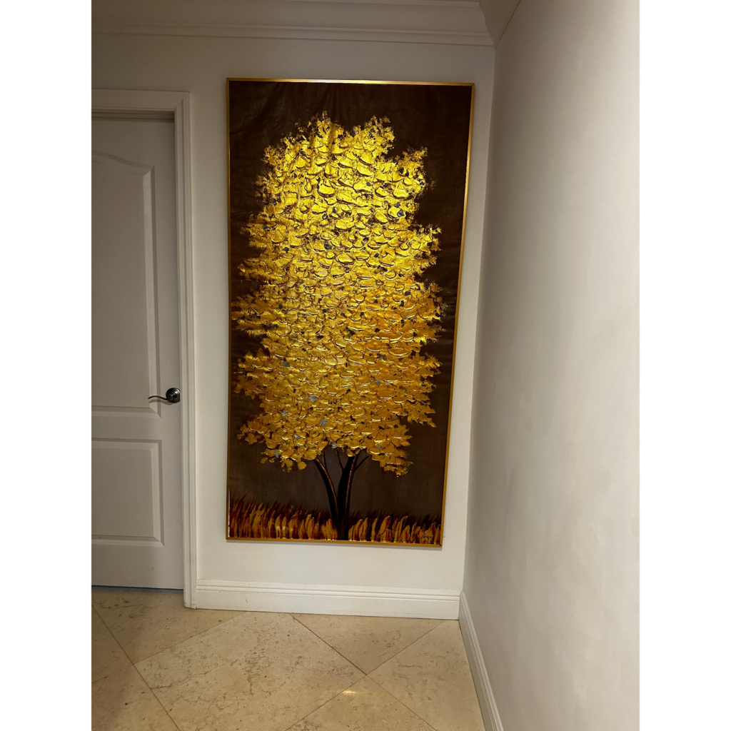 Golden Fortune Tree Nature Landscapes Paintings Wall Decor – Radikal Homes