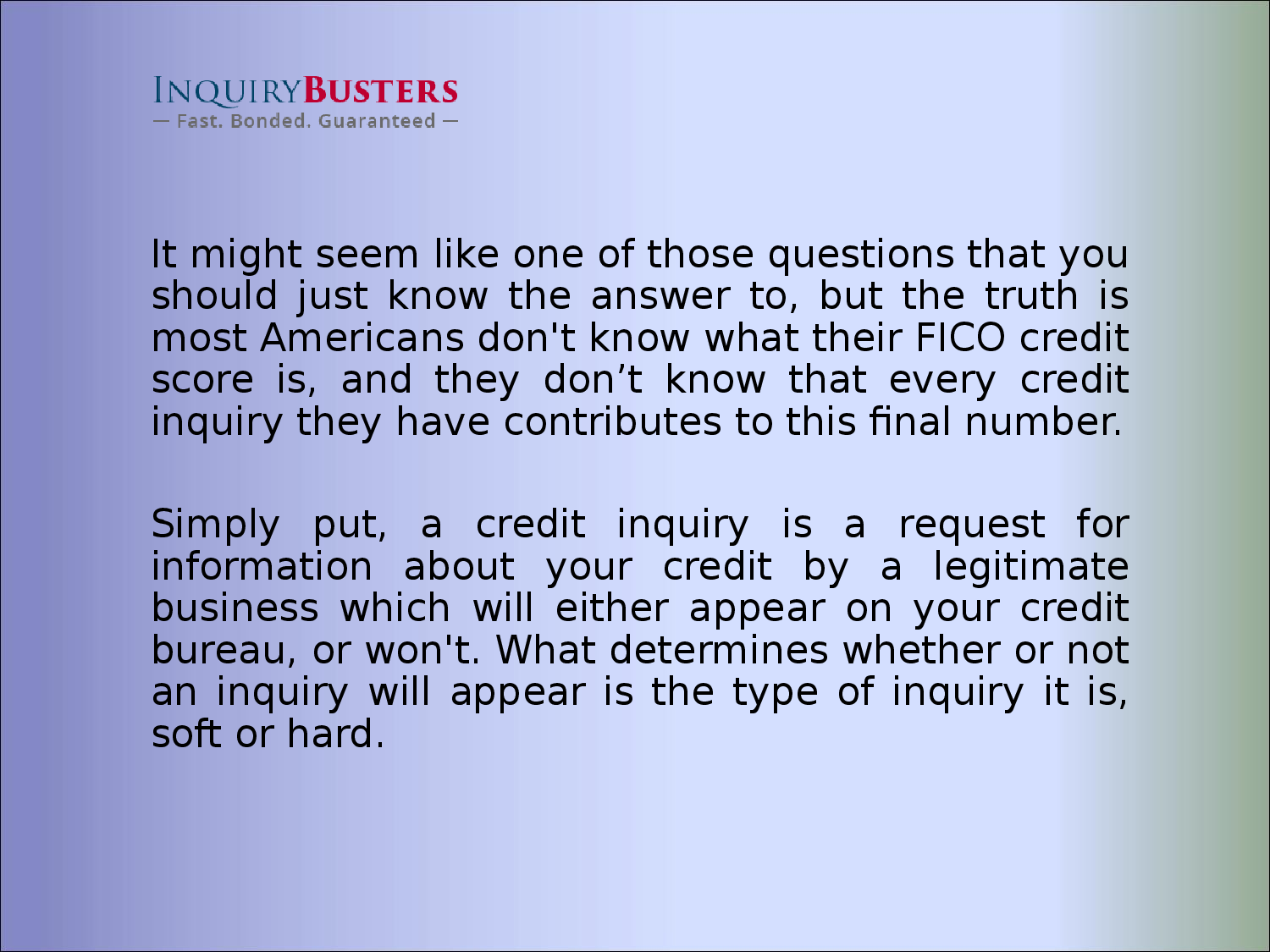 What Is A Hard Inquiry Removal What Is A Hard Inquiry Removal