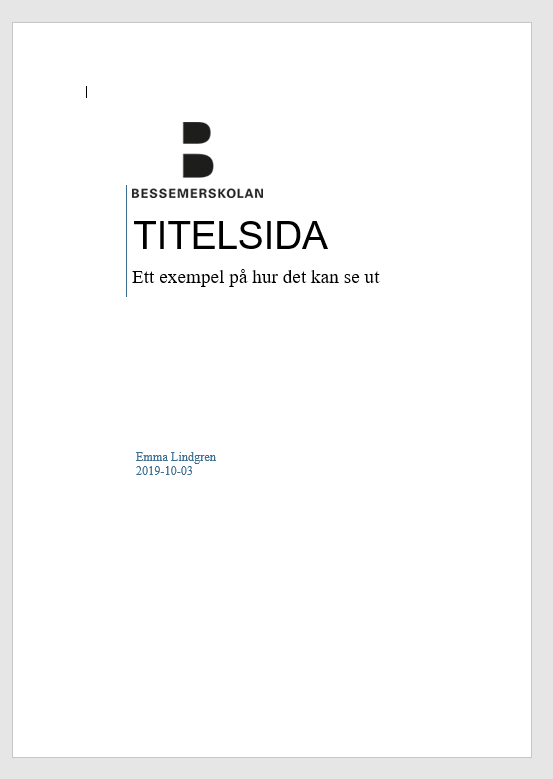 LOS Vetenskapligt skrivande (idrott)