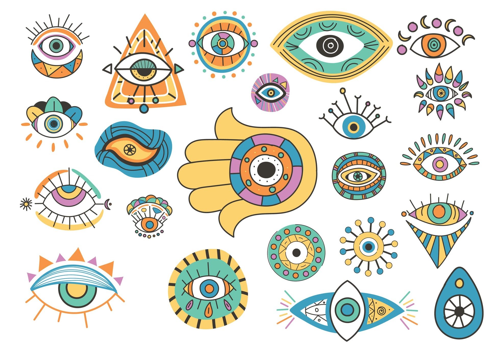 Protection Evil Eye and Hamsa Hand Jewellery