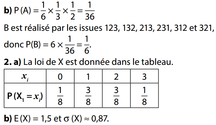 1S : AP Proba. Loi binomiale