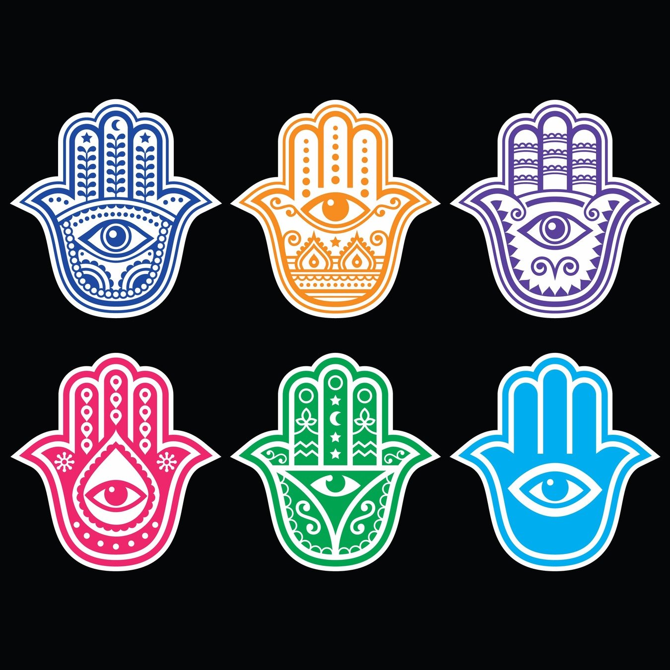 Lucky Evil Eye and Hamsa Hand Jewelry