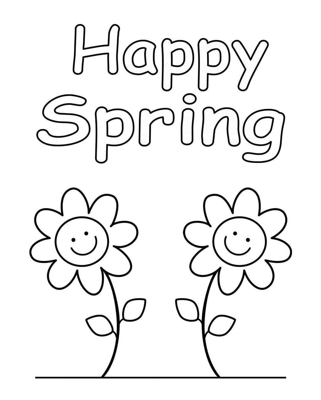 Spring coloring pages for children to unleash their creativity