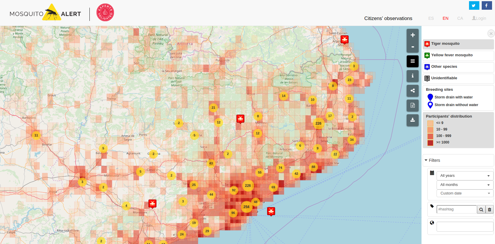 Mosquito Alert Map API