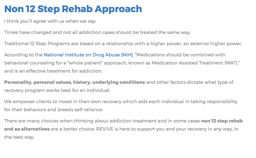 AA Alternatives and Non 12 Step Rehab