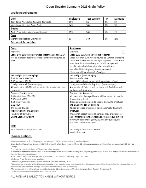 Doon Elevator Co, Inc - CME Hedging Resource Center