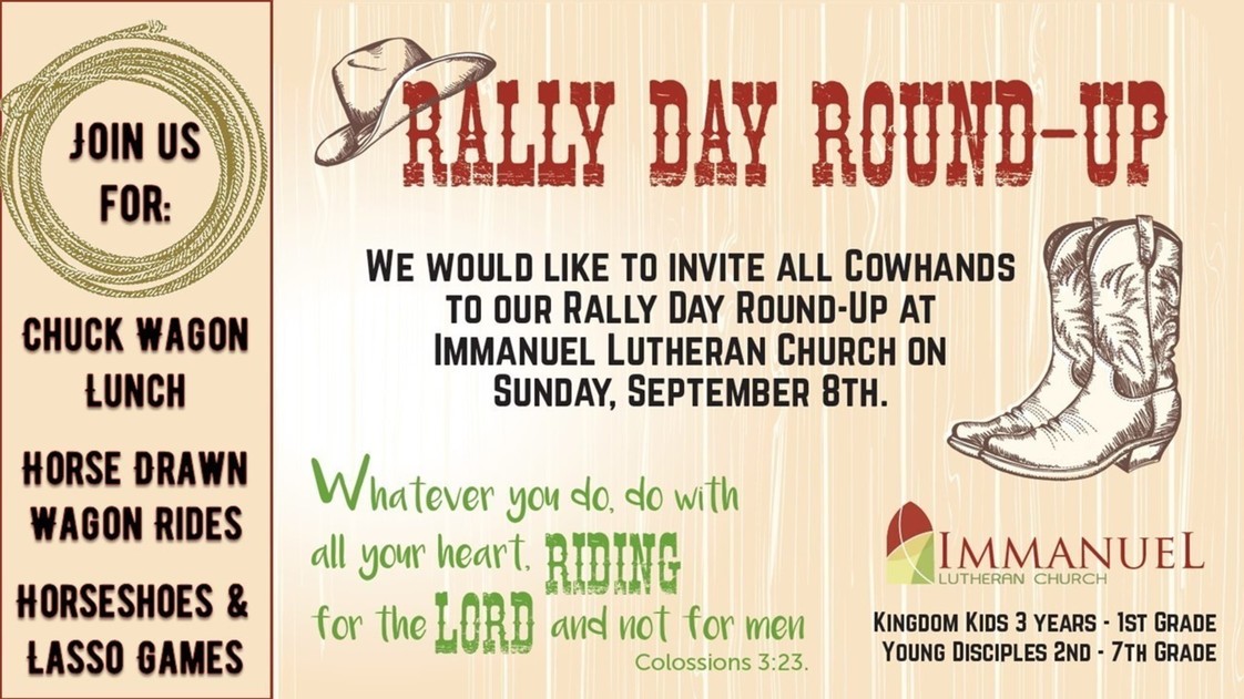Immanuel Lutheran Church | Rally Day Round Up
