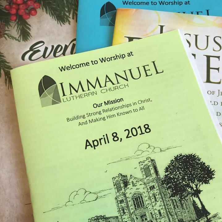 Immanuel Lutheran Church | Church Bulletins