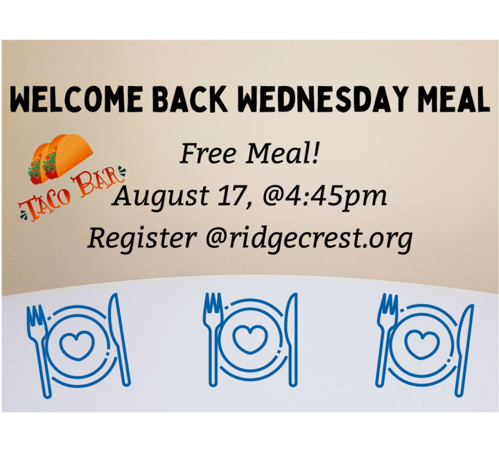 Ridgecrest Baptist Church | Welcome Back Wednesday Meal