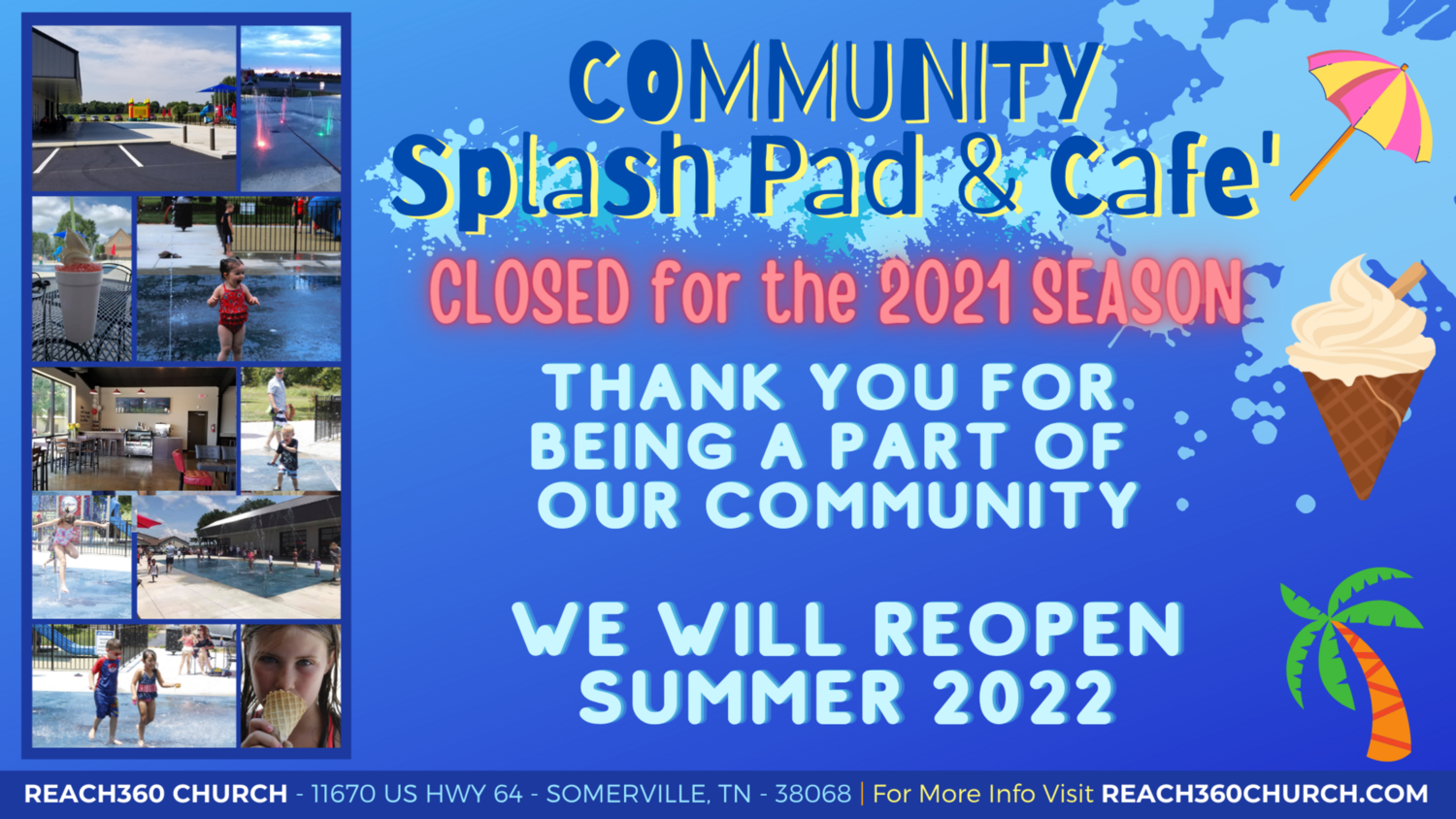 REACH360 Church | Oakland & Somerville TN | Community Splash Pad