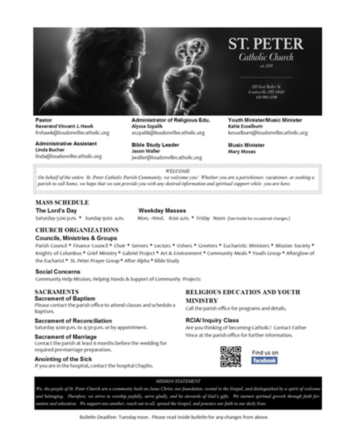 St. Peter Parish | Parish Bulletins