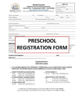 St. John's Lutheran Church | REGISTRATION FORMS