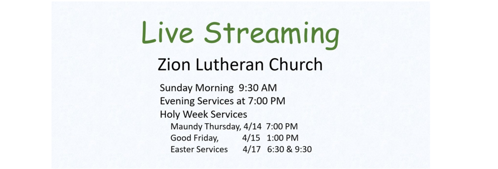 Zion Lutheran Church | Welcome