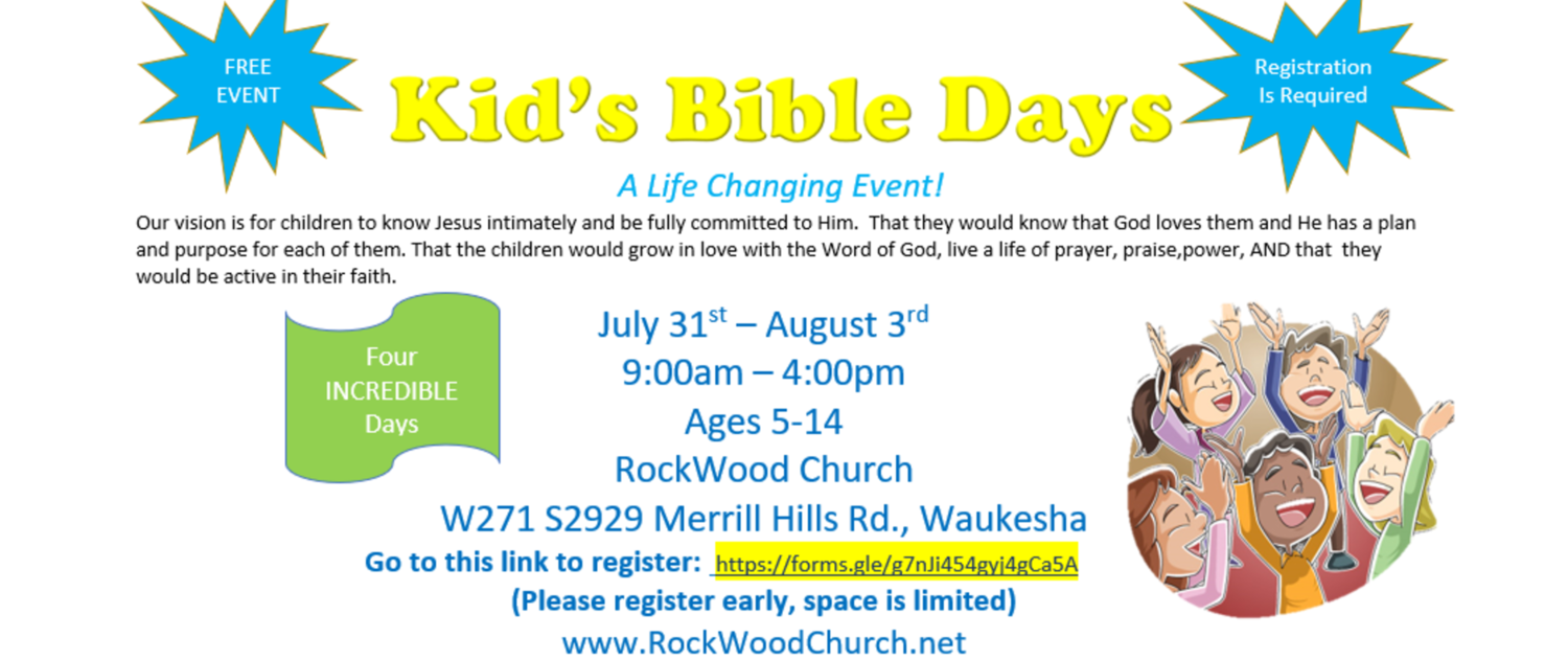 Rockwood Church | KIDS BIBLE DAYS
