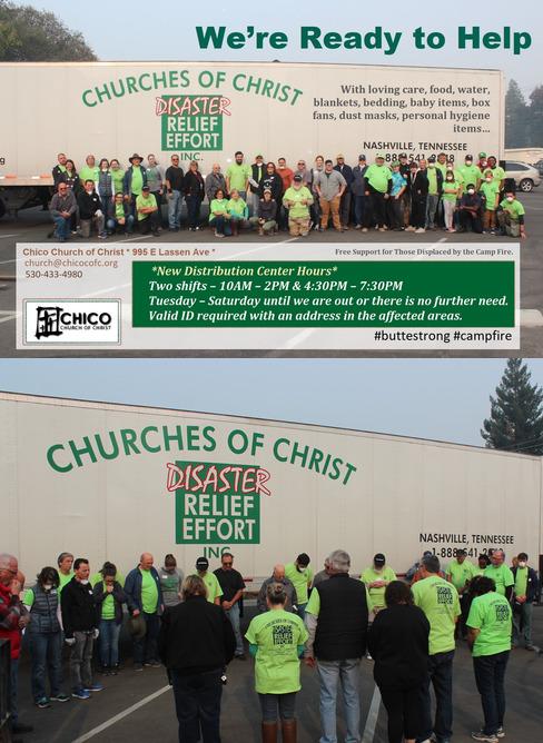 Chico Church of Christ | Camp Fire Relief Effort