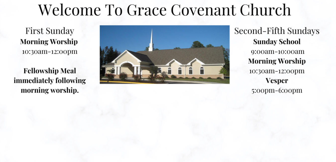 Grace Covenant Church | Welcome