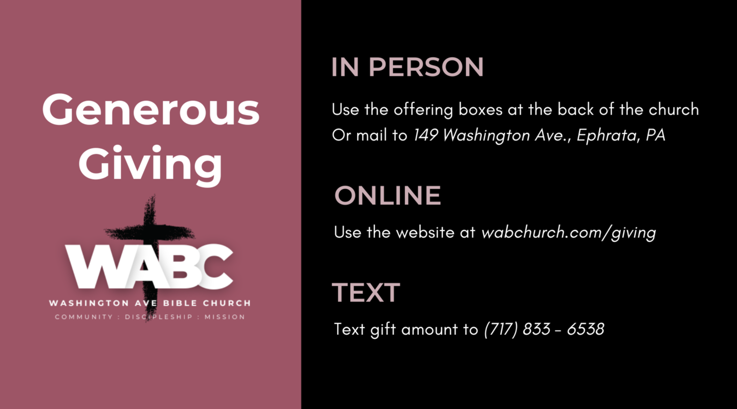 WABC - Community · Discipleship · Mission | Giving