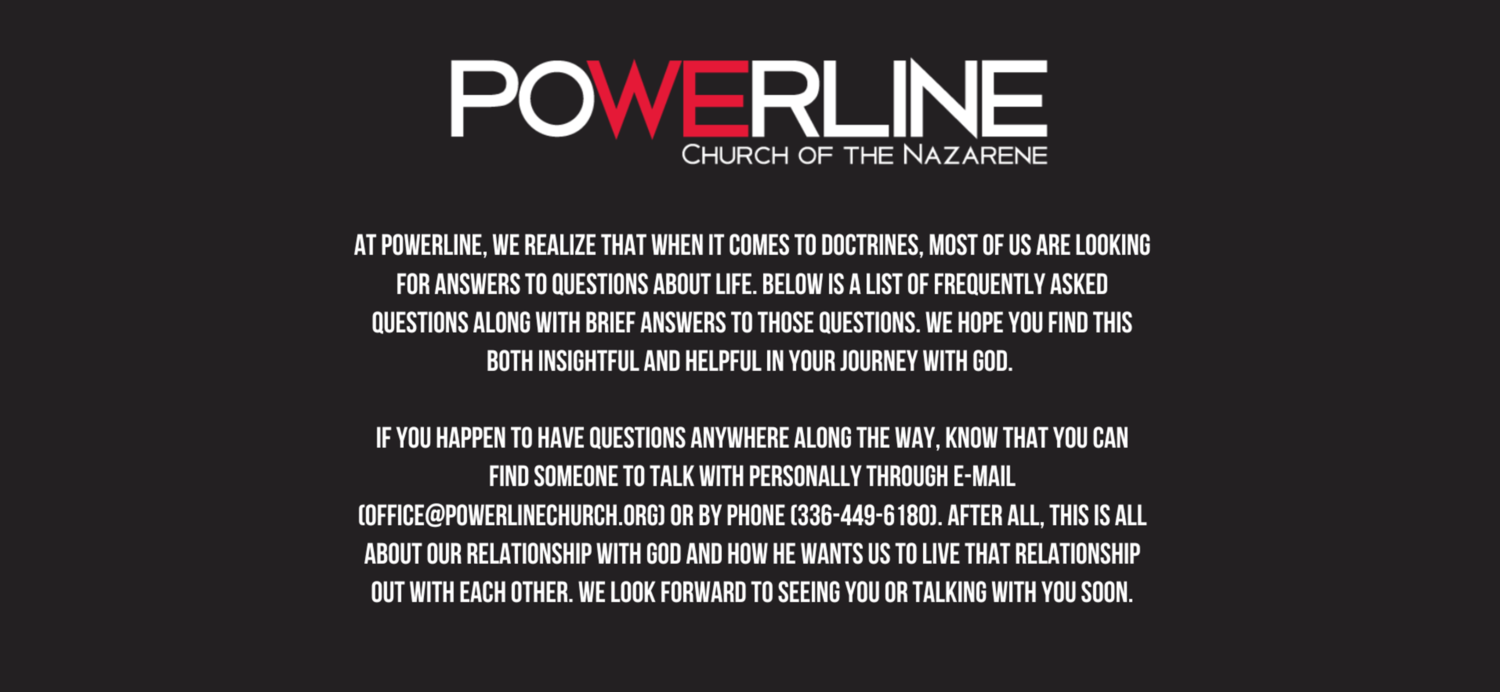 Powerline Church of the Nazarene | WHAT WE BELIEVE