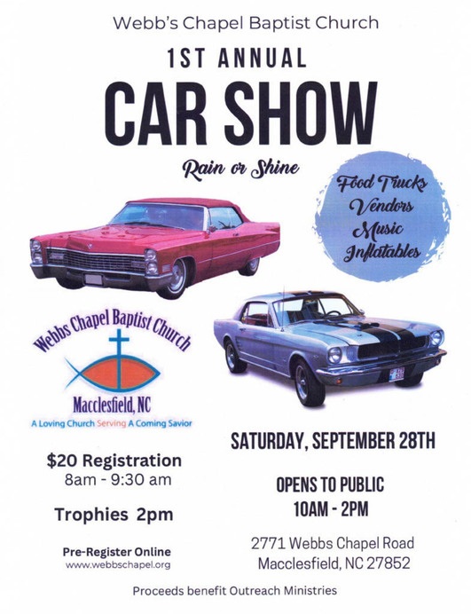 Webbs Chapel Baptist Church | First Annual Car Show