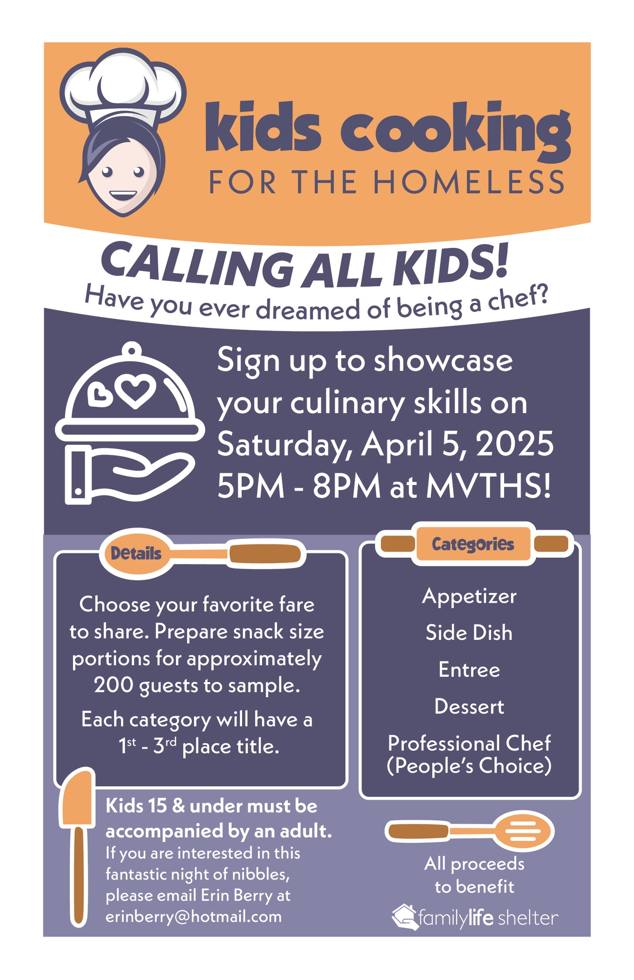 Family Life Church | Kid Chefs Flyer