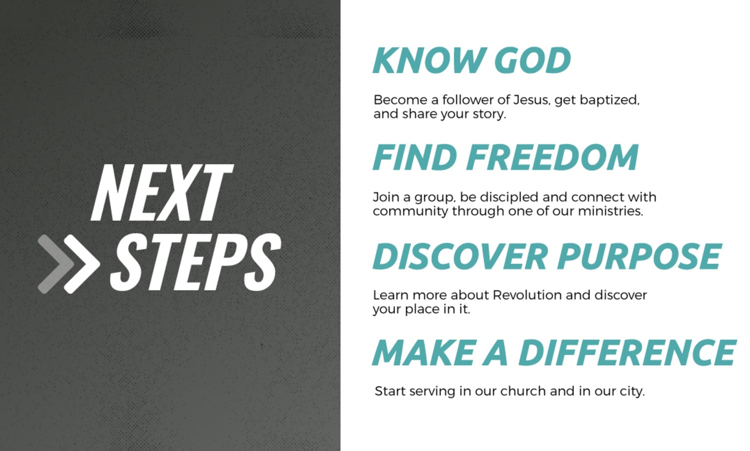 Revolution Church | Next Steps