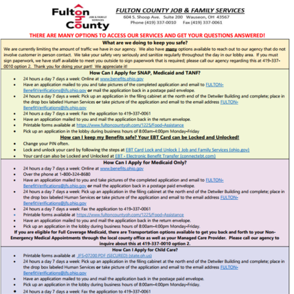 Fulton County Health Department | Fulton County Resources