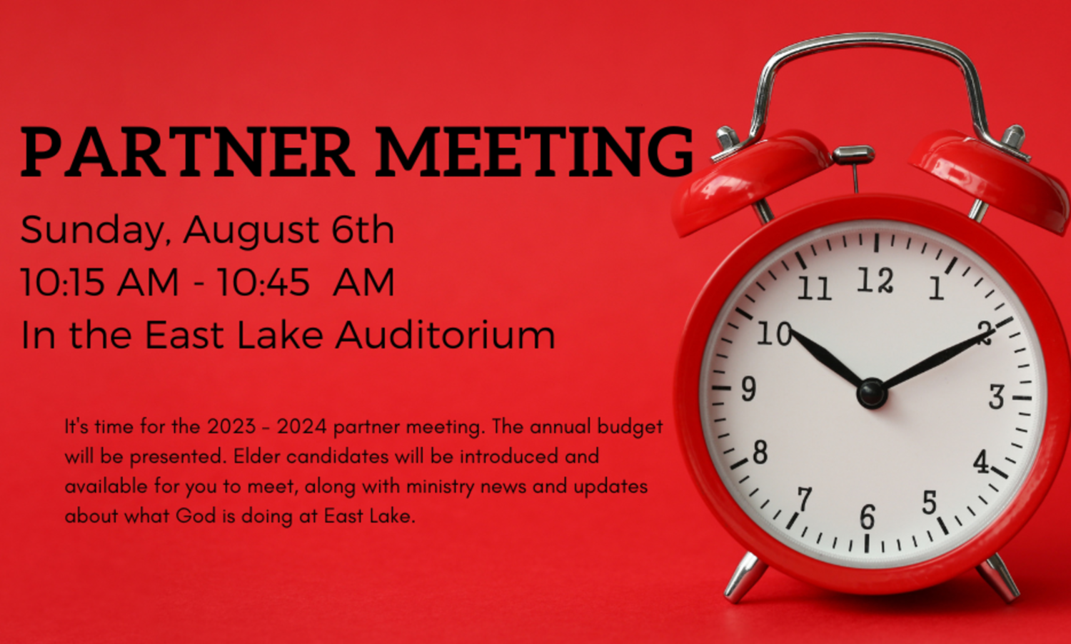 East Lake Community Church | Partner Meeting