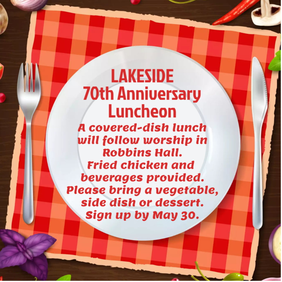 Lakeside Baptist Church | 70th Anniversary Information