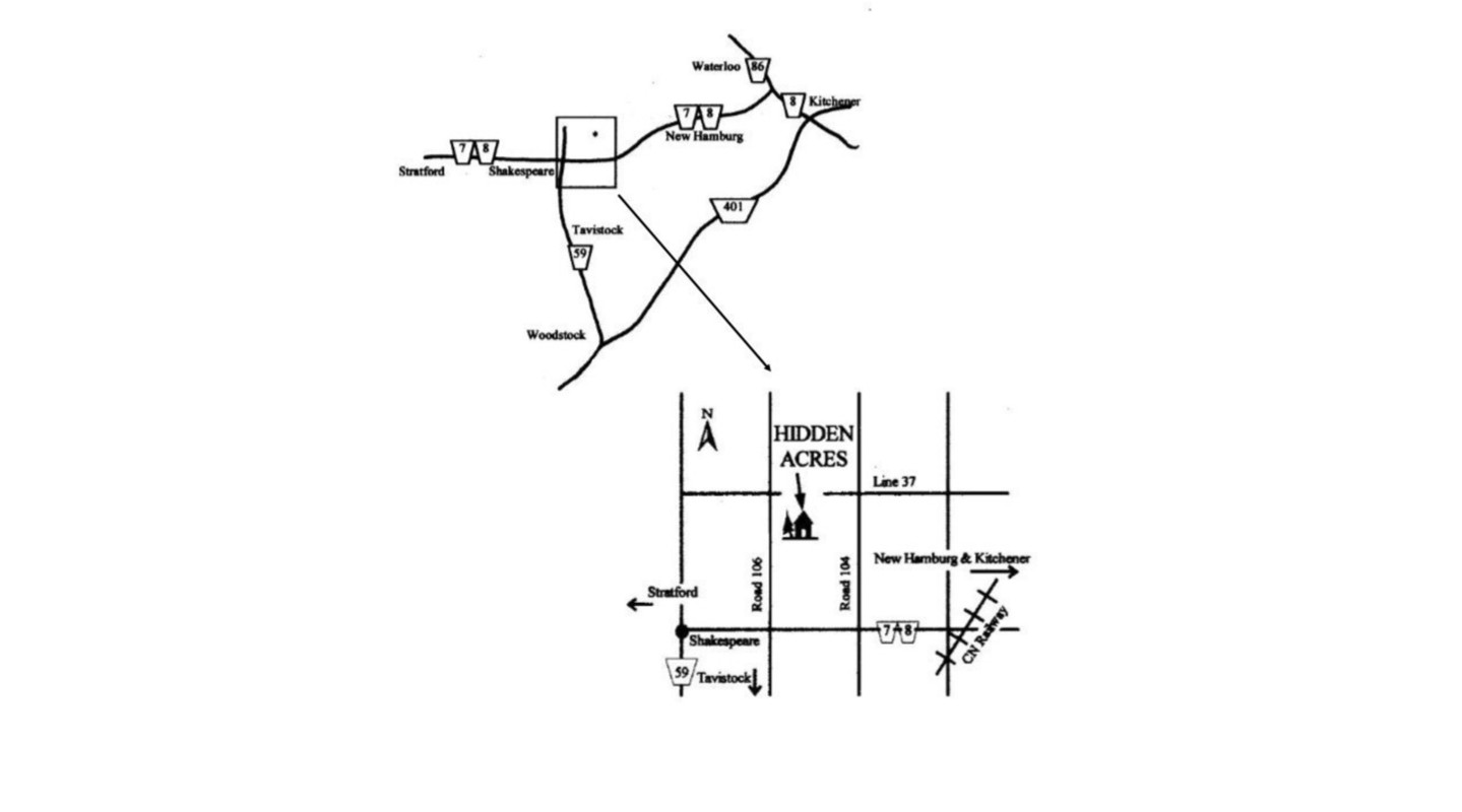 Hidden Acres Mennonite Camp and Retreat Centrered | Contact & Maps