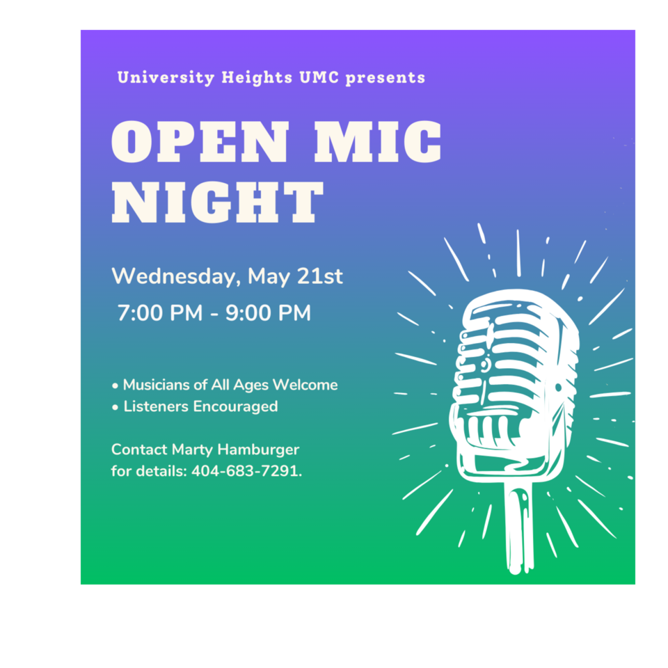 University Heights United Methodist Church | Open Mic Night