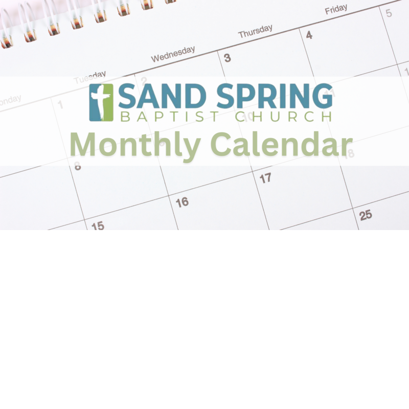 Sand Spring Baptist Church | Church Calendar