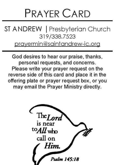 St. Andrew Presbyterian Church | Prayer