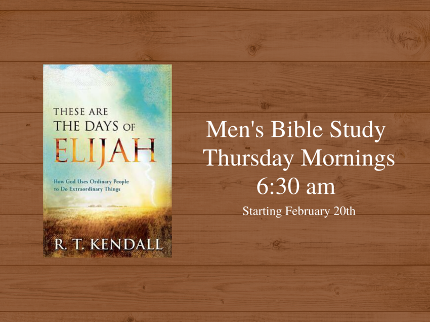 1st United Methodist Church | These are the Days of Elijah: Men's