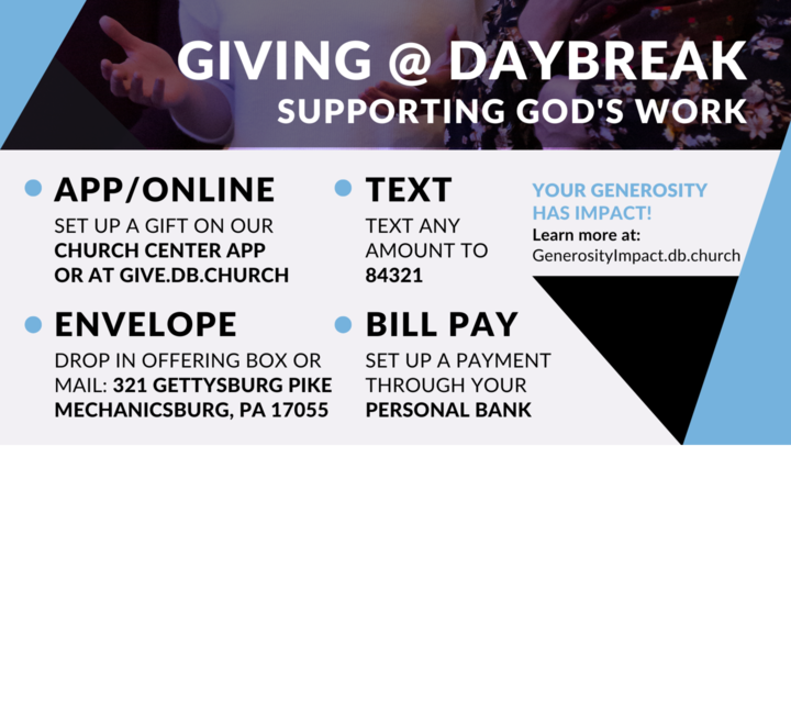 Daybreak Church | What's Happening